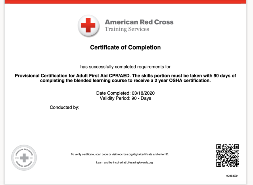 Provisional Certification Blended Learning Adult And Pediatric First